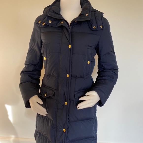 J. Crew | Jackets & Coats | J Crew Wintress Down Puffer Navy Petite Medium | Poshmark
